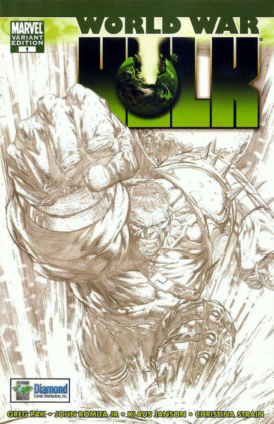 World War Hulk #1 - David Finch - Diamond Distributors - Sketch - CovrPrice
