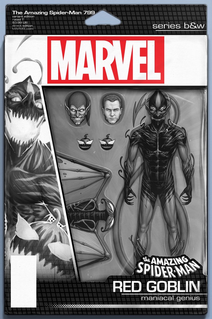 Amazing Spider-Man #799 - John Tyler Christopher - ComicXposure - Action Figure - B&W - CovrPrice