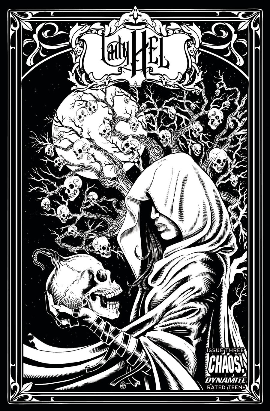 Lady Hel #3 - Ken Haeser - B&W (1:7) - CovrPrice