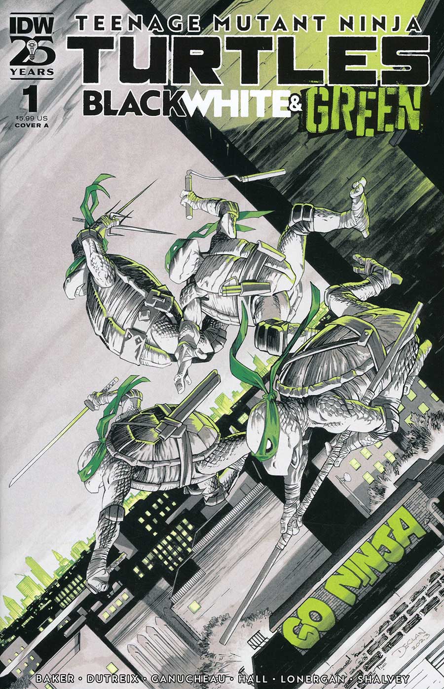 Teenage Mutant Ninja Turtles: Black White & Green #1 - Declan Shalvey - Cover A - CovrPrice