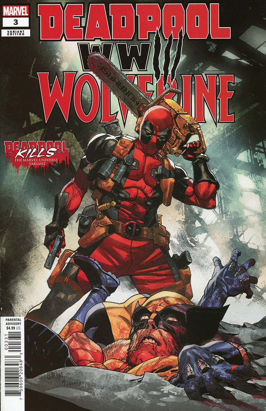 Deadpool & Wolverine: WWIII #3 - Leinil Francis Yu - Deadpool Kills the ...
