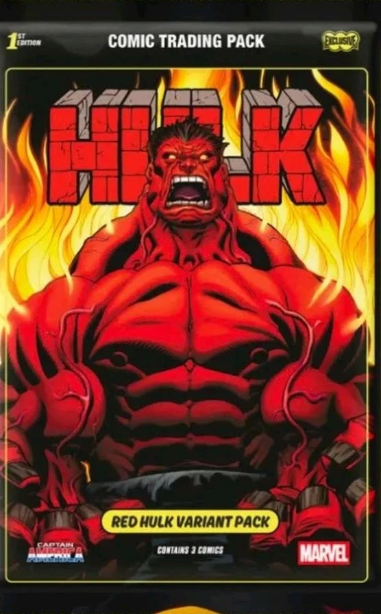 Whatnot Marvel Trading Pack 2025 - Red Hulk Variant Individual Sealed ...
