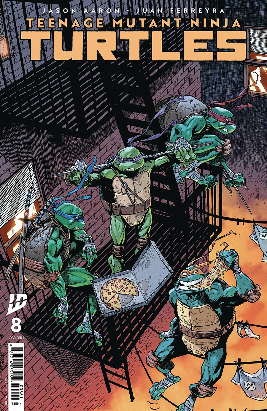 Teenage Mutant Ninja Turtles #8 - Justin Mason - Cover RI (1:50 ...